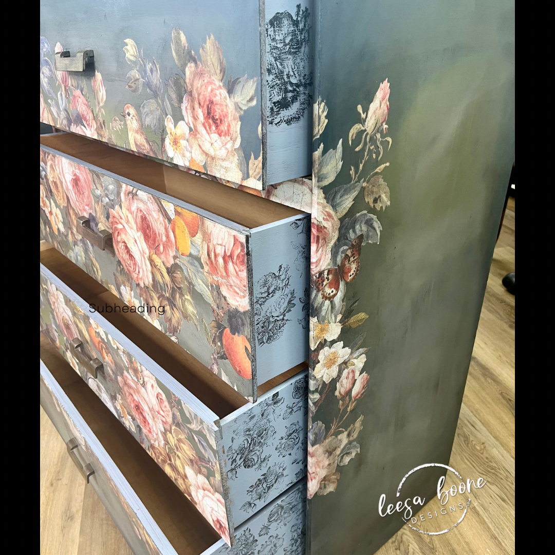 Joie de Roses Chest of Drawers – Leesa Boone Designs